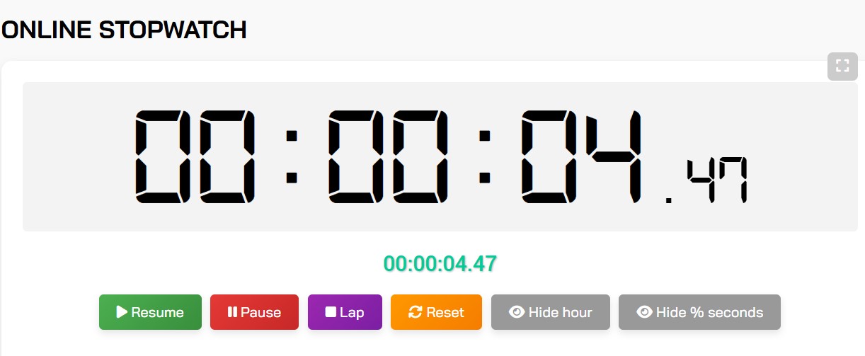 Online stopwatch - Best free stopwatch available online